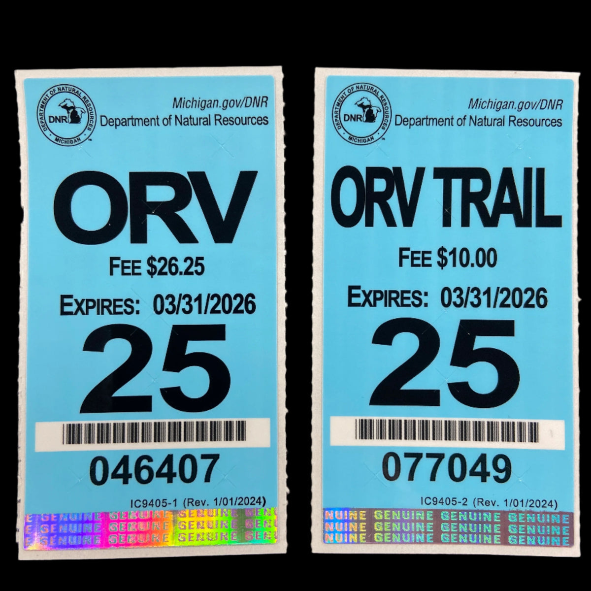 2025 Michigan ORV & Trail Stickers – LaBaron's Power Sports